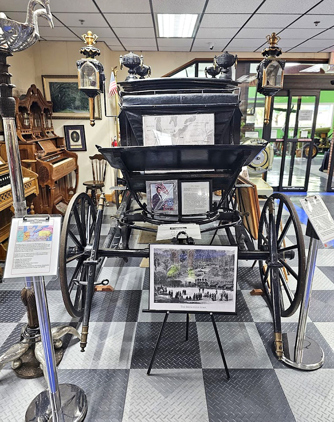 Horse-drawn elegance before horsepower took over. This preserved carriage reminds us how we traveled before the combustion engine revolution.