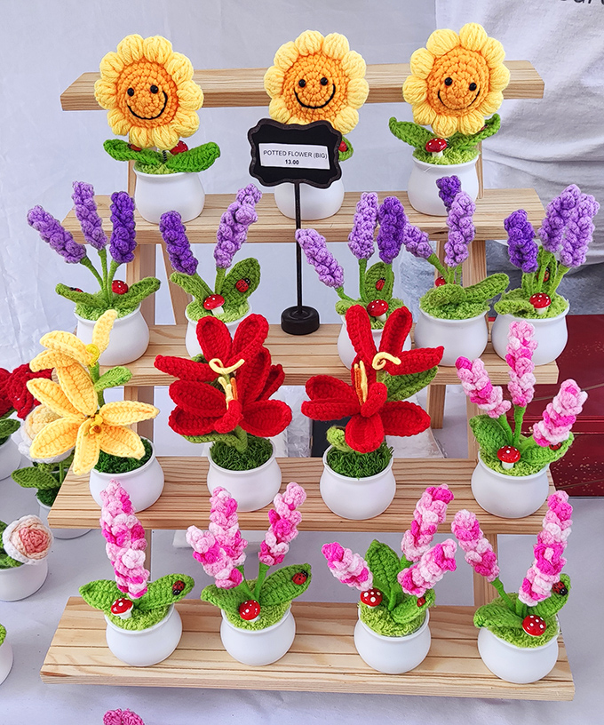 These crocheted blooms never wilt &ndash; cheerful sunflowers and lavender sprigs that bring perpetual spring to any windowsill.