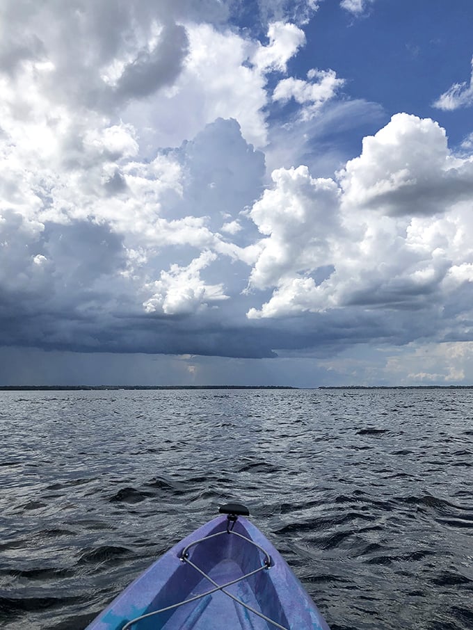 That moment when you realize your kayak paddle doubles as a stress eraser &ndash; each stroke taking you further from deadlines and closer to sanity.