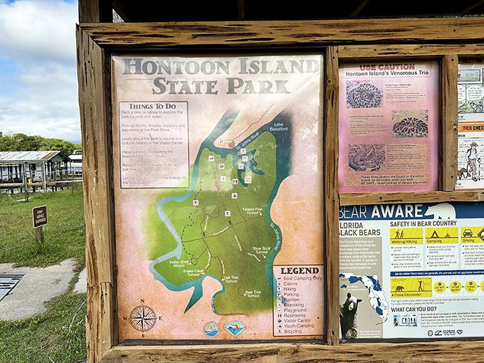 Adventure mapped out: The park's trail guide promises exploration without the fear of ending up on a "lost hiker" milk carton.