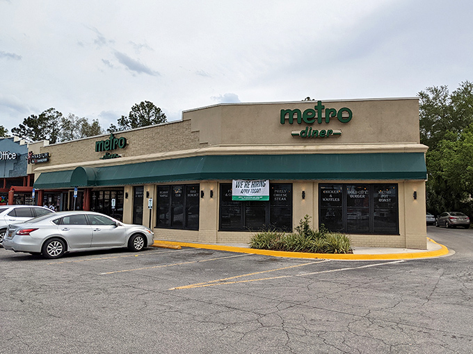The simple green awning of Metro Diner belies the flavor explosions waiting inside, where portions are measured not in ounces but in "How many meals can you get out of this?"