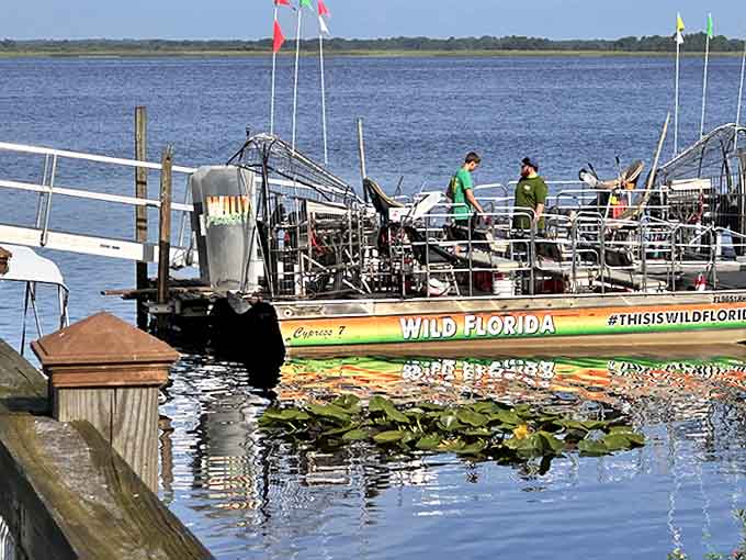 Morning light dances across the water as crew members prepare for another day of introducing visitors to Florida's wild side.