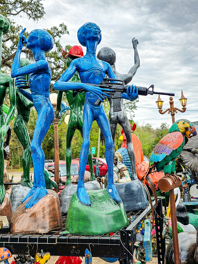 These blue extraterrestrials didn't travel light-years just to judge your garden choices, but they might have opinions about your lawn care.