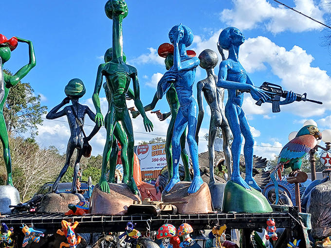 The yard sale Zeus would host if he decided to retire in Florida and collect every roadside treasure imaginable.