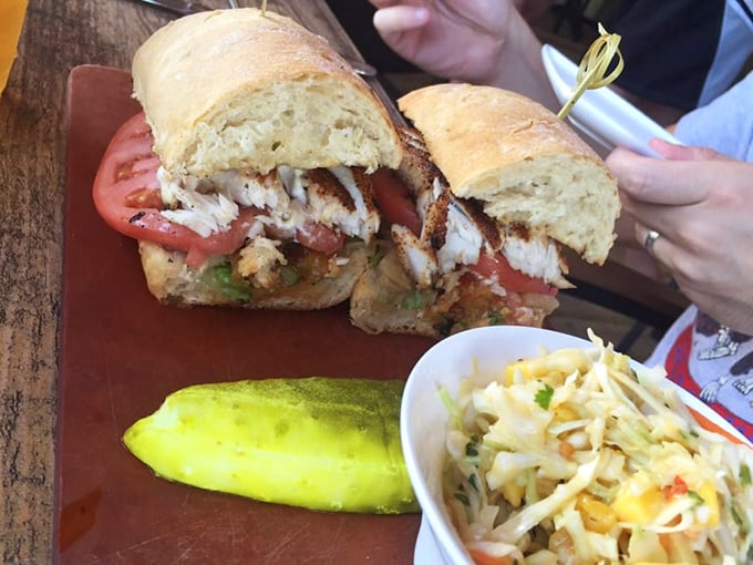 The marriage of blackened Mahi and crunchy mango slaw creates a flavor explosion that'll have you contemplating a permanent move to the Keys.