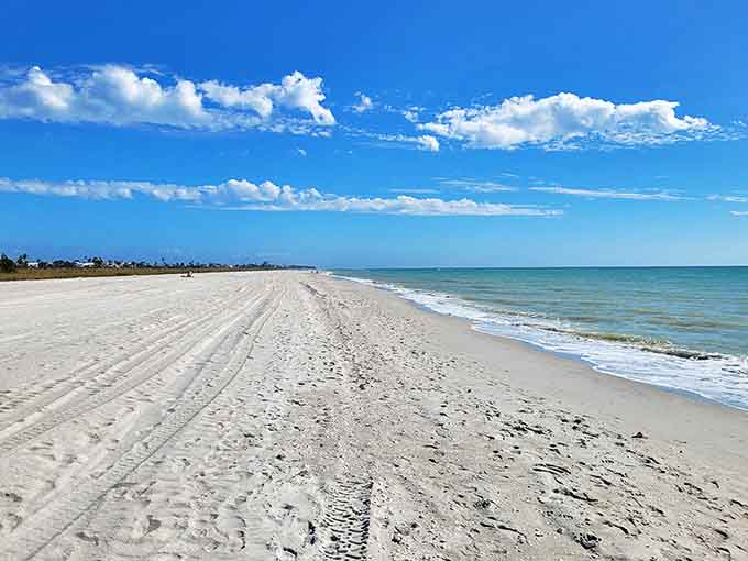 Bowman's Beach: Miles of unspoiled shoreline where shell seekers perform the "Sanibel Stoop" in search of nature's perfect souvenirs.