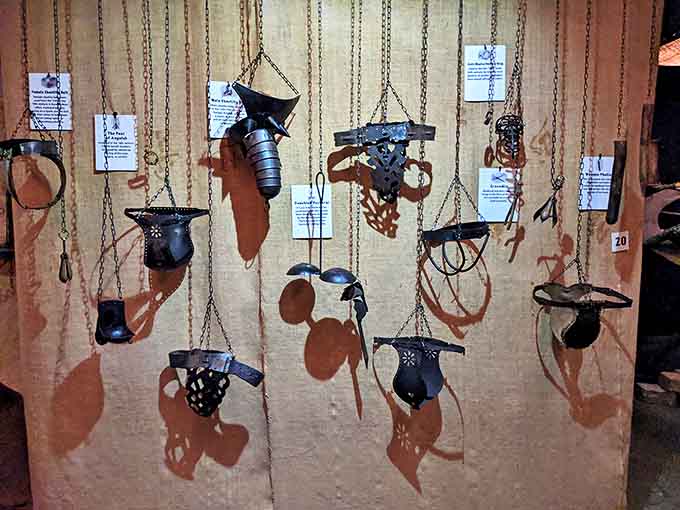 A collection of chastity belts that make modern relationship trust issues seem quaint. Medieval couples therapy took a decidedly hardware-focused approach.