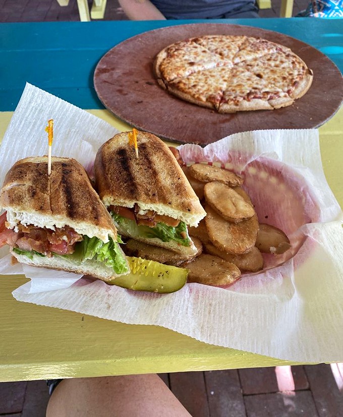 Cuban sandwich nirvana! Pressed to perfection with those addictive "silver dollar" fries that somehow stay crispy until the very last bite.
