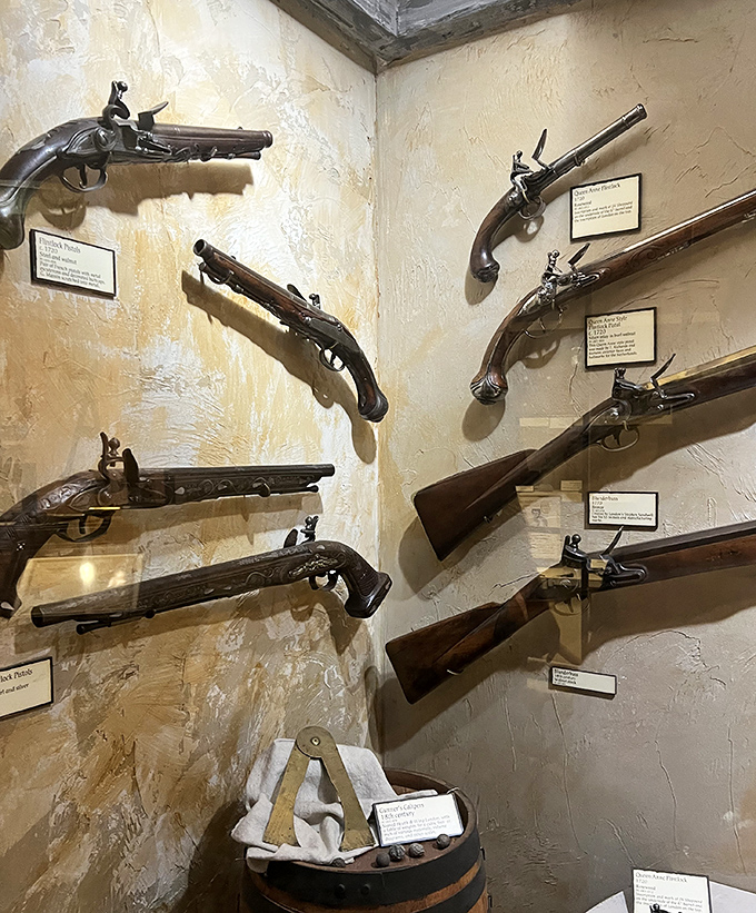 Not your typical home decor &ndash; these authentic 18th-century firearms once decided fates on the high seas.
