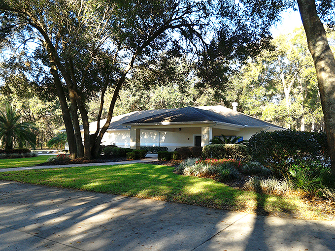 This charming congregation building nestled among trees offers peaceful reflection, whether you're religious or just appreciate good architecture.