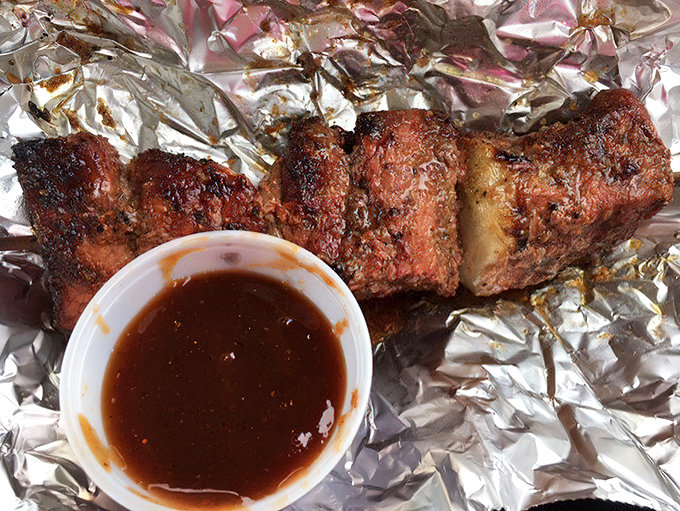Thursday's special Steak-K-Bobs deliver charred perfection on a stick &ndash; proof that Granger's mastery extends beyond traditional barbecue.