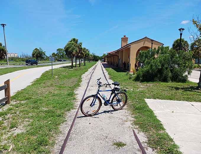 The smooth pavement stretches ahead like a promise, inviting you to see what's around the next bend in the trail.