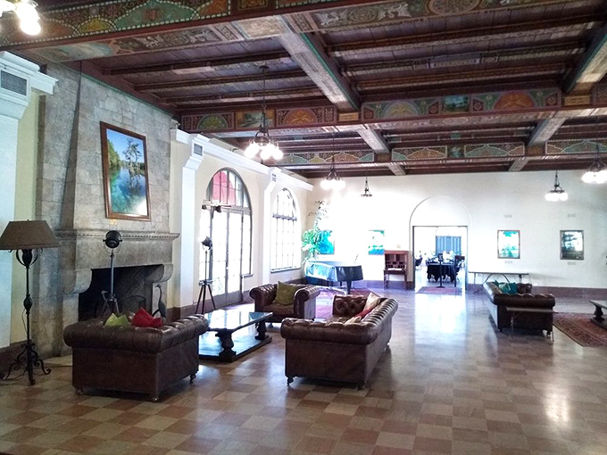 Step into a time machine &ndash; the Lodge's grand lobby with its ornate ceiling tells stories of Florida's golden age of tourism.