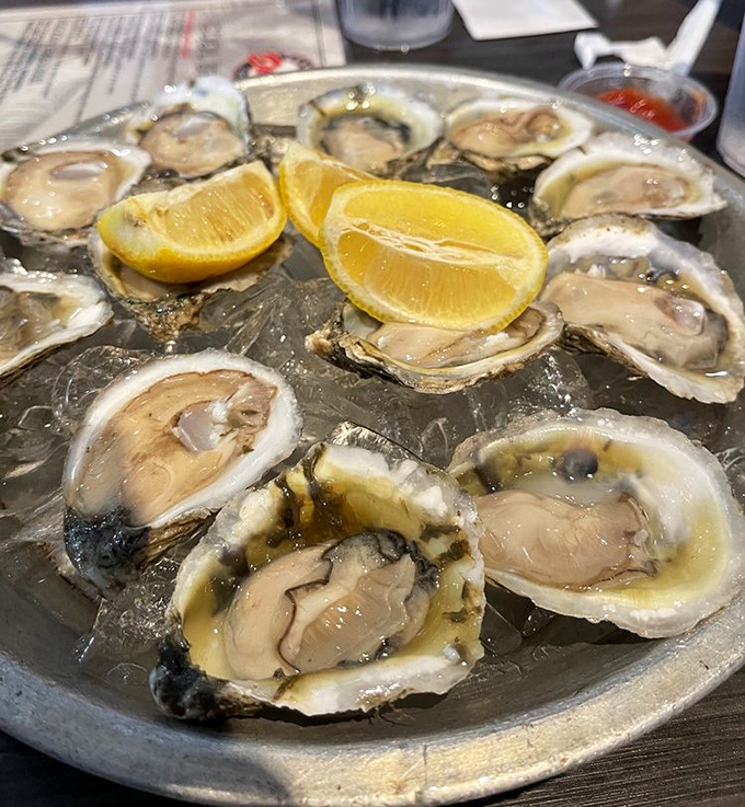 Each oyster tells a story of the Gulf waters &ndash; plump, juicy treasures nestled on ice, waiting for a squeeze of lemon.