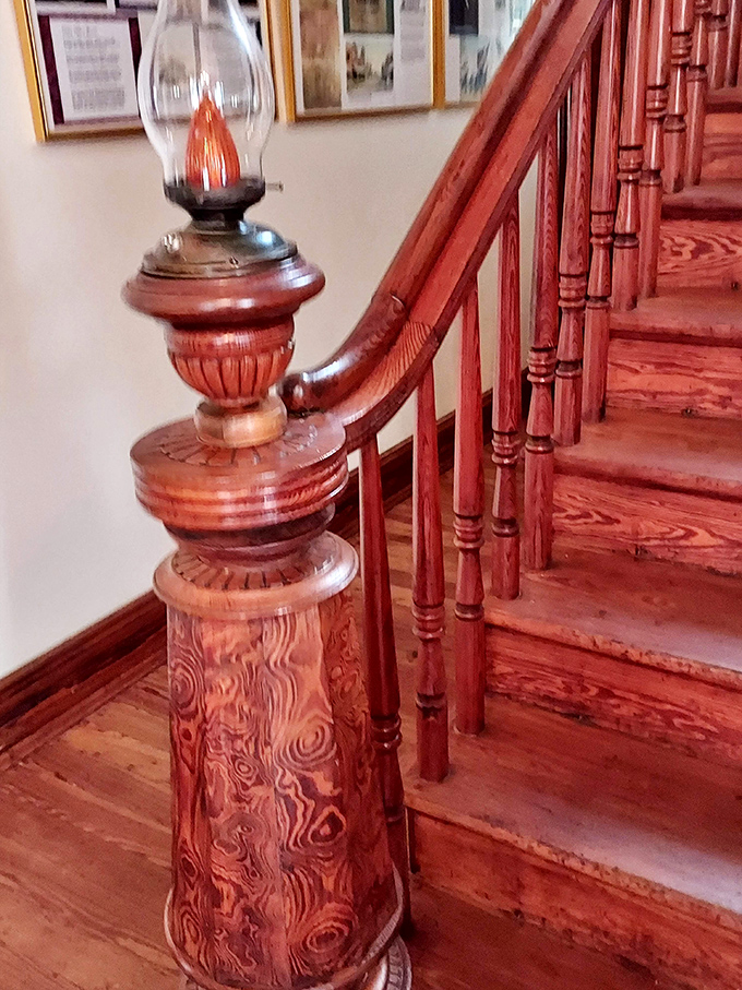 This isn't just a staircase &ndash; it's a wooden time machine polished by thousands of hands since 1891, each step a whisper of history.