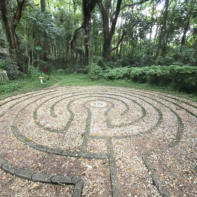 The stone-lined labyrinth offers a walking meditation &ndash; not to get lost, but to find yourself in the journey.