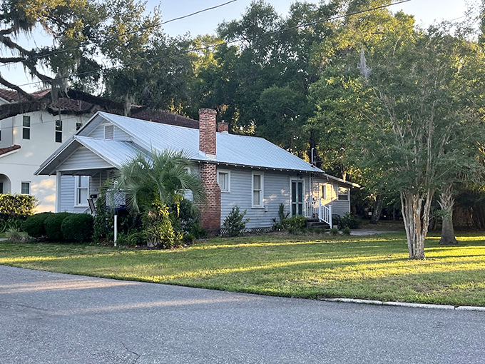 The well-kept lawn surrounds this literary landmark where the king of the Beats sought refuge from his sudden, overwhelming fame.