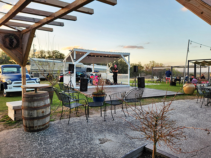 Weekend evenings come alive with local musicians, creating the soundtrack for memorable nights under the stars and string lights.