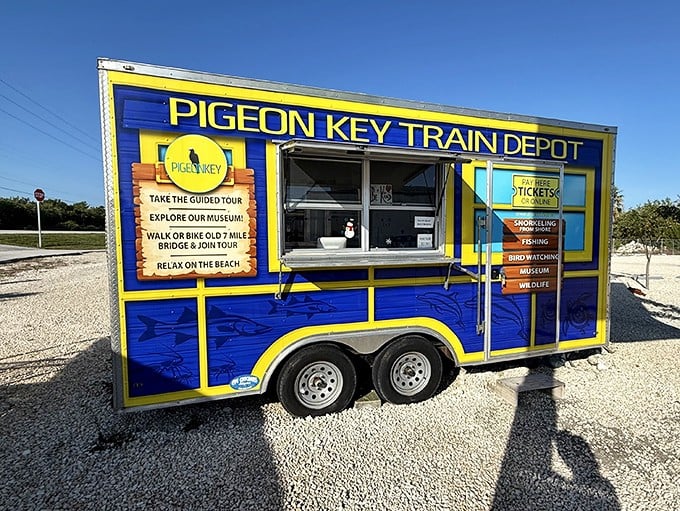 This colorful mobile ticket booth serves as the gateway to adventure, a cheerful first impression that sets the tone for the journey ahead.