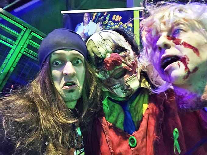 When the performers break character for a photo, you still can't shake the feeling they're sizing you up for later. Sleep tight!