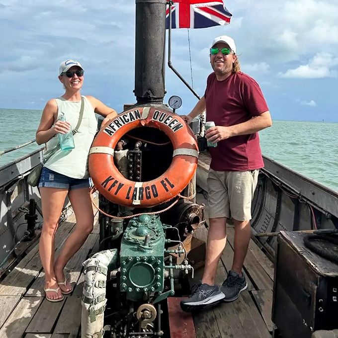 The heart and soul of this legendary vessel, the steam engine purrs with mechanical poetry that modern boats can only dream about.