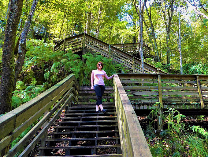 The stairway to geological heaven (or technically, hell, given the name) offers both stunning views and an unexpected cardio workout for intrepid explorers.