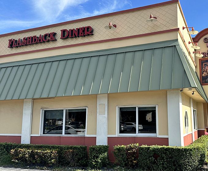 Flashback Diner's distinctive architecture and signage invite diners to step back in time at this Hallandale Beach favorite.