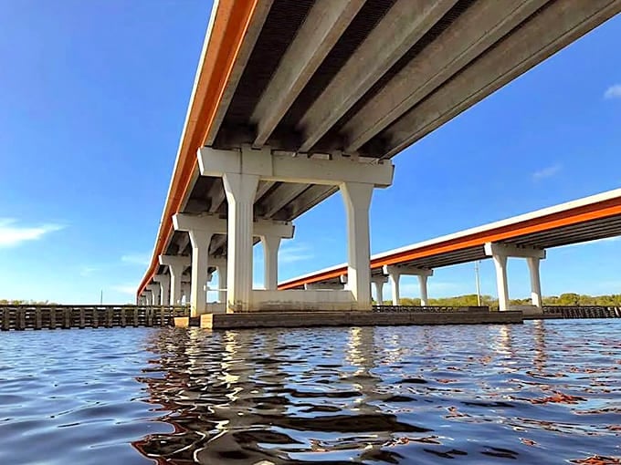 The bridge over the Dead Zone looks peaceful enough, but drivers report strange malfunctions and eerie feelings when passing through this section.