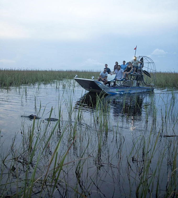 "I'm king of the world!" moments come standard on these high-speed grass skimmers, though Jack and Rose never had to watch for gators.