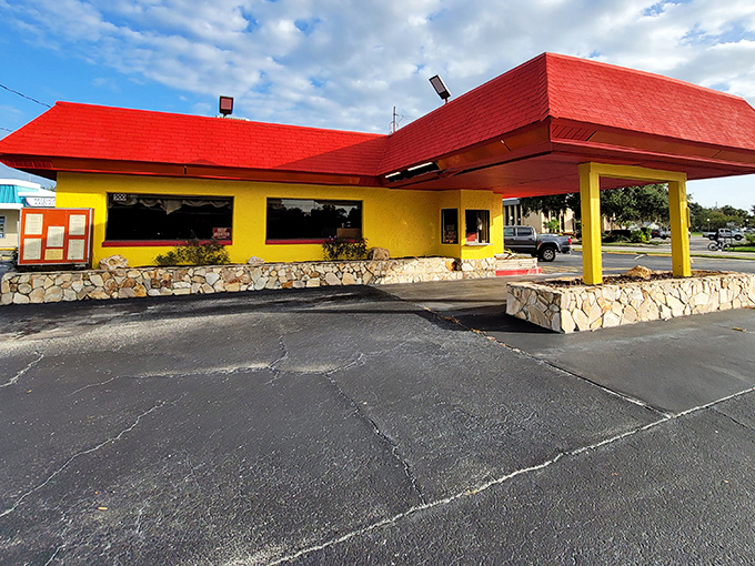 This vibrant yellow and red eatery serves fried chicken so crispy and golden, it should come with its own warning label.