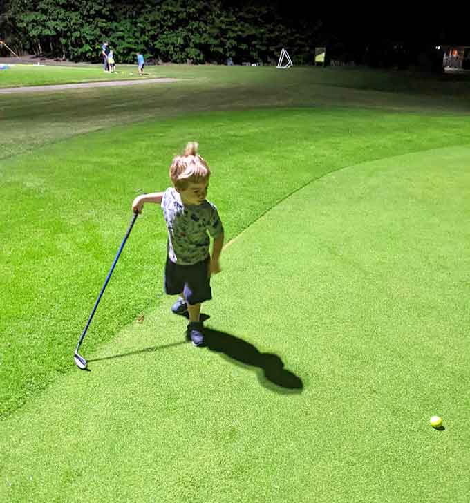 Starting them young on these immaculate greens, because there's no better classroom for learning life lessons than a golf course.