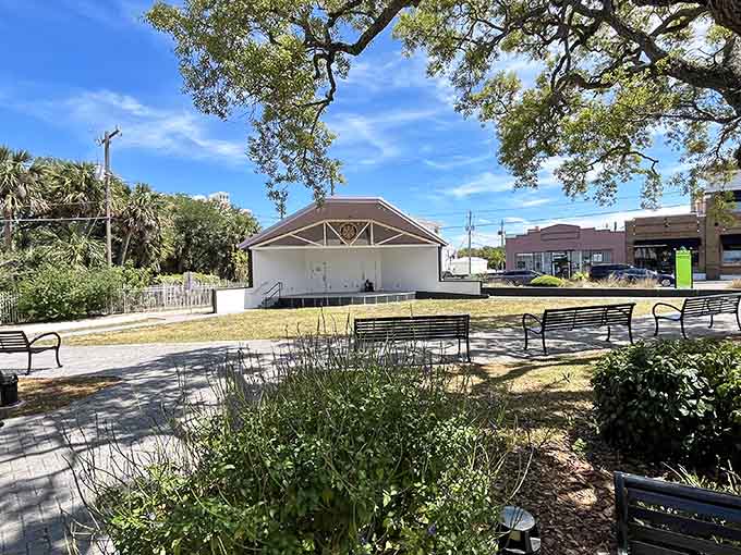 Decorative benches throughout the district offer rest stops that are themselves Instagram-worthy, which is convenient when your feet need a break.