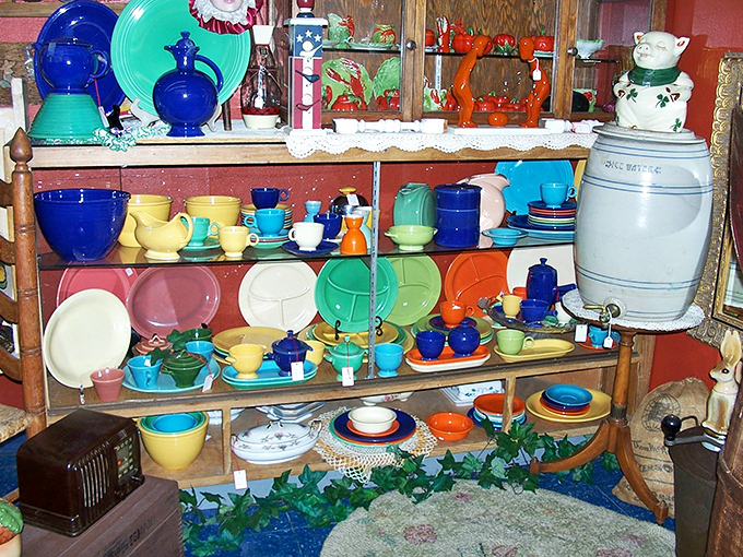 Fiestaware in colors that could brighten any meal – these aren't just dishes, they're conversation starters with a side of nostalgia.