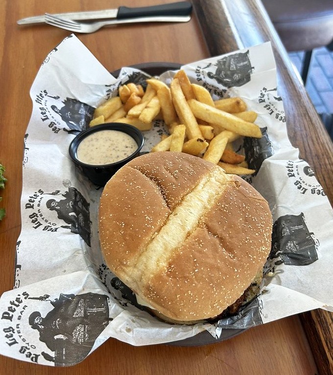 The sandwich that launched a thousand return visits, with fresh Gulf grouper taking center stage on a pillowy bun.