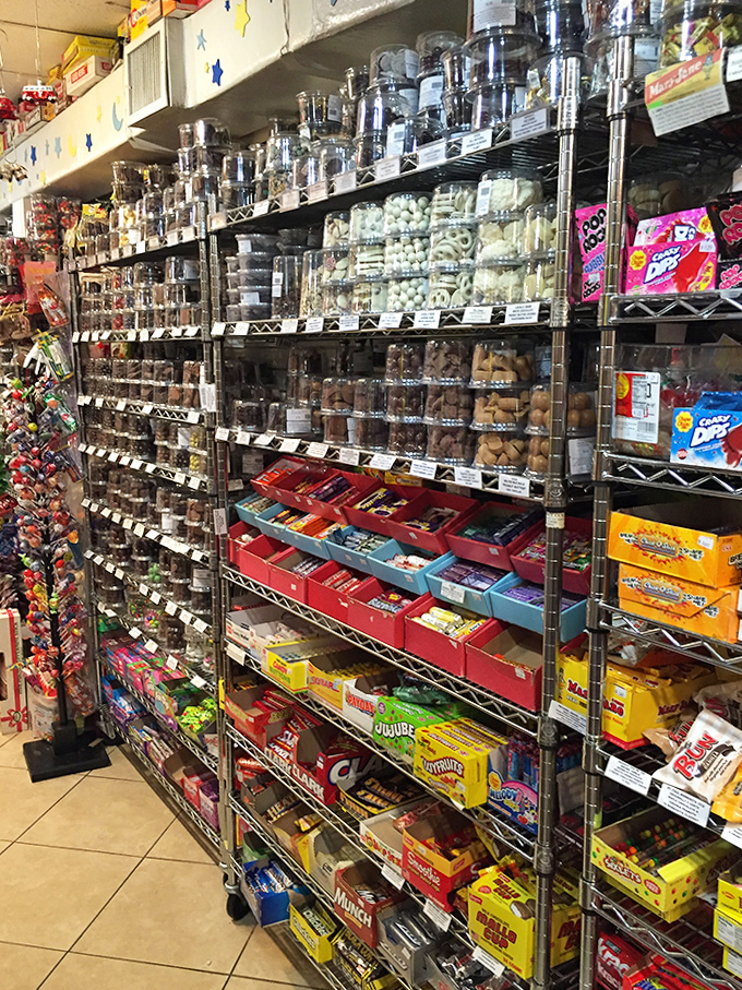 This candy metropolis has neighborhoods of sweetness, with organized chaos that somehow makes perfect sense to the sugar-seeking explorer.