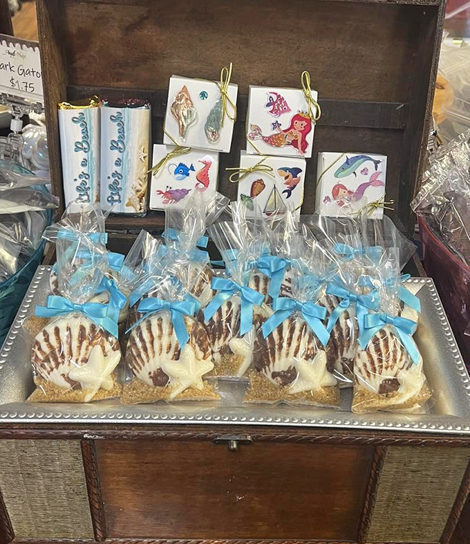 Shell-Decorated Chocolates: Beach-themed treats that capture Florida's coastal charm without the sand in uncomfortable places.