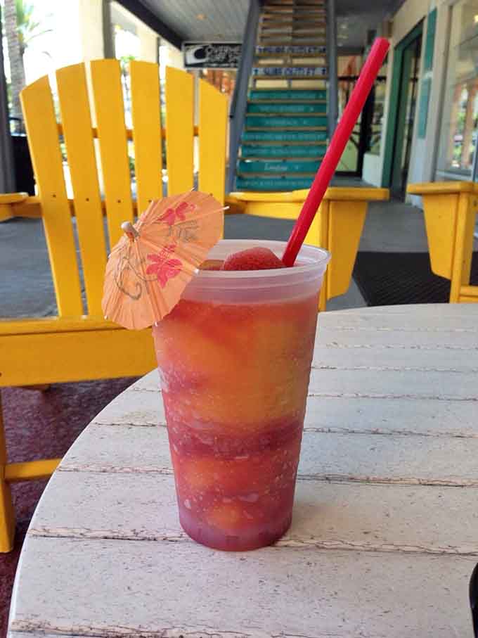 Mango sangria wine freeze: proof that Florida knows exactly what it's doing with fruit.