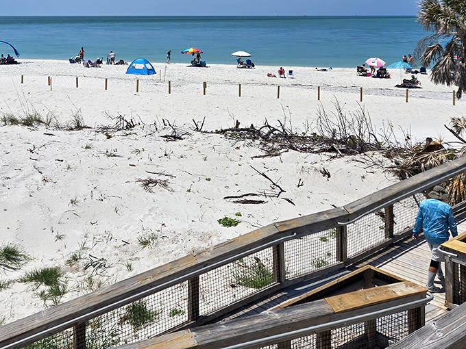 Beach real estate at Gasparilla doesn't come with crowds &ndash; just pristine sand, gentle waves, and the occasional sandpiper neighbor.