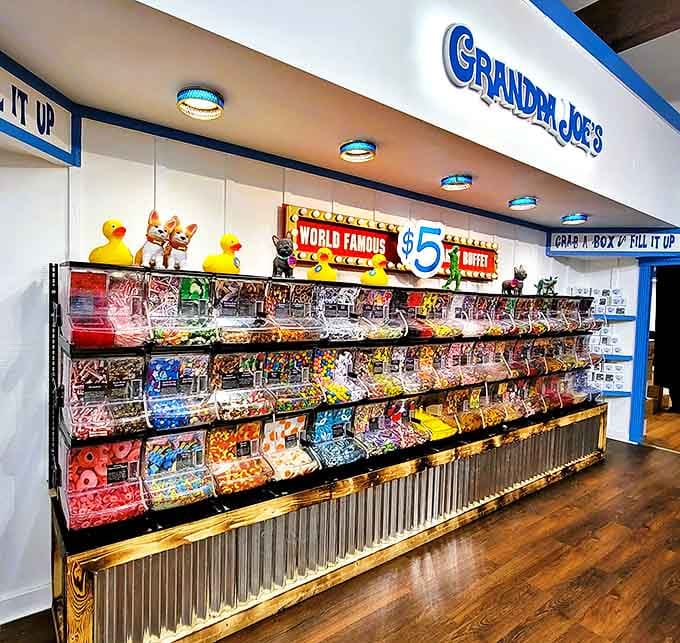 Candy buffet heaven &ndash; where self-control goes to die and "just one more scoop" becomes your personal mantra.