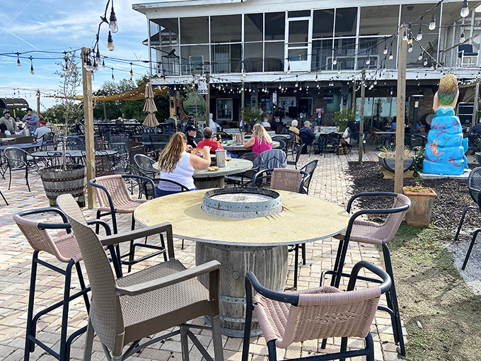 Wine brings people together at communal tables where conversations flow as freely as the Inizio Blanco on a warm Florida afternoon.