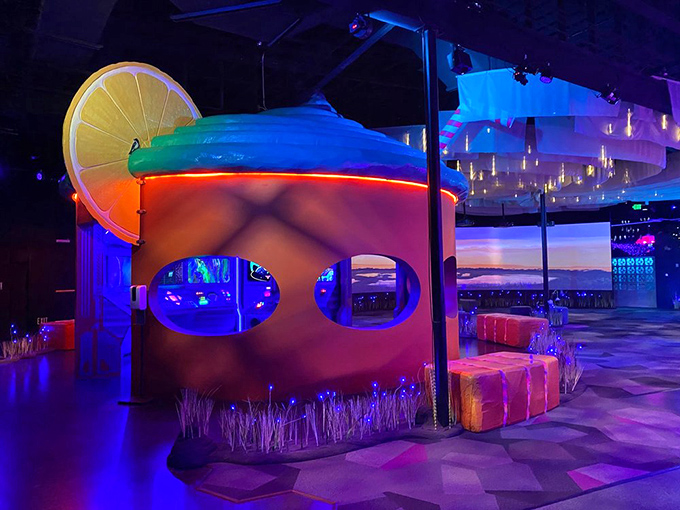 Is it a cocktail? A spaceship? A citrus-inspired shelter? This lemon-topped structure defies categorization in the most delightful way.