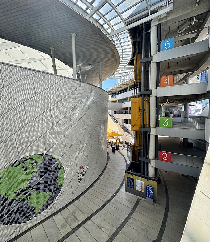 The museum's interior architecture is as much an exhibit as its contents &ndash; flowing spaces guiding visitors through numbered levels of discovery.