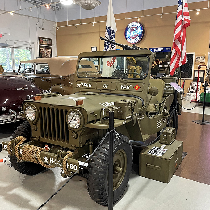 Military Jeep:This humble hero helped win a world war, its olive-drab simplicity a stark contrast to its flashier civilian cousins.