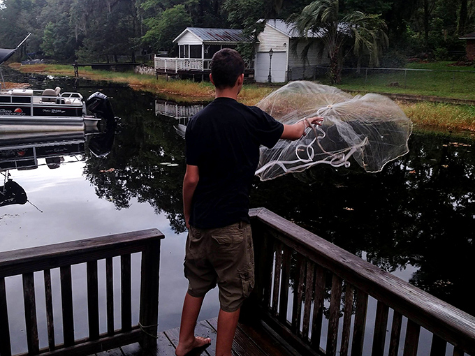 The ancient art of cast net throwing &ndash; looking simultaneously graceful and ridiculous while hoping to catch dinner. It's harder than it looks, folks.