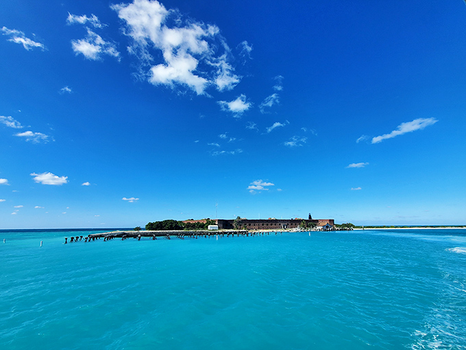 Mother Nature clearly got carried away with the color palette here, creating waters in shades of blue that would make an artist's paintbrush tremble.