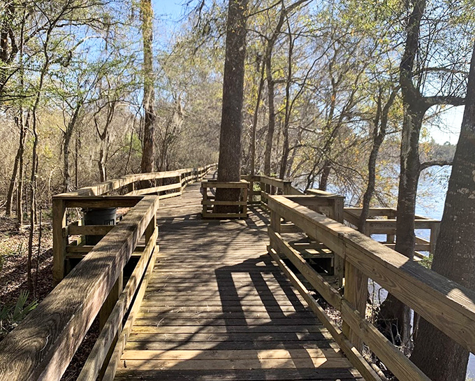 This wooden boardwalk leads to adventures that no smartphone game could ever compete with.