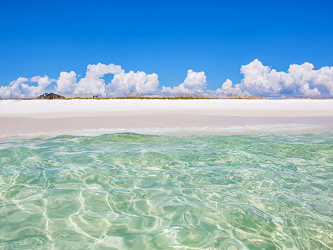 Henderson Beach State Park's protected shoreline offers a glimpse of natural Florida, with clear, sparkling waves rolling gently onto soft sands.