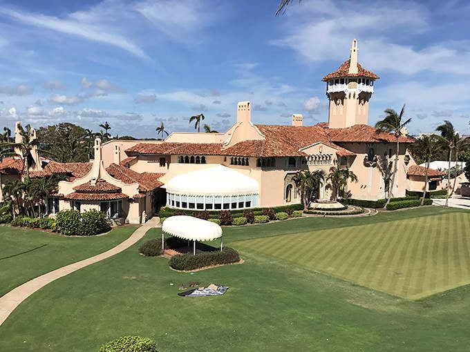 Mar-a-Lago's distinctive architecture combines Mediterranean influences with Palm Beach style, creating an iconic coastal castle.