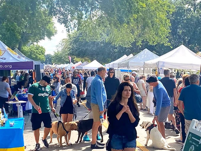 The perfect Florida spring day: sunshine, shopping, and the happy buzz of festival-goers exploring endless rows of artisan booths.