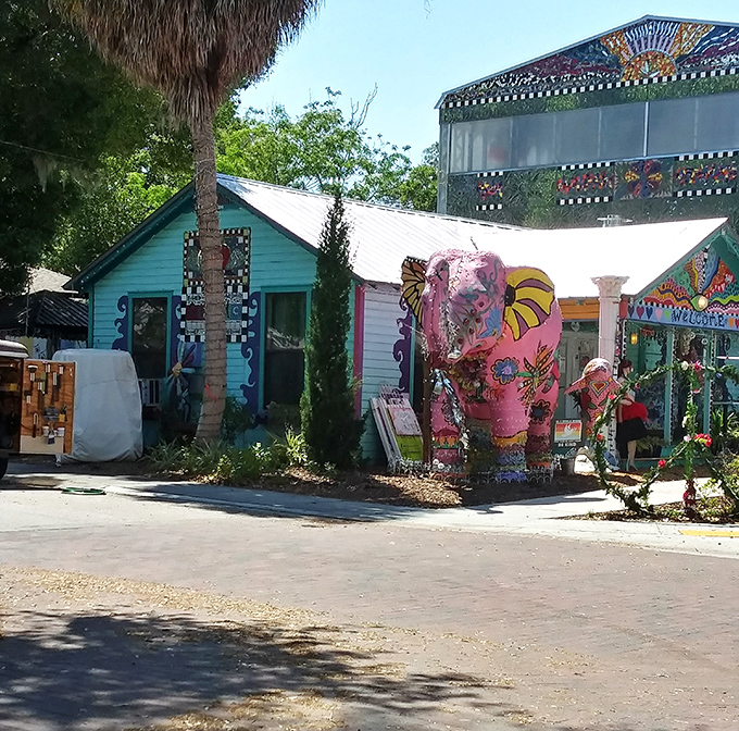 The brick-paved streets of Safety Harbor create a charming setting for exploring the town's many antique and specialty shops.